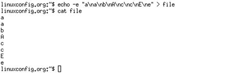 Uniq LinuxConfig Org