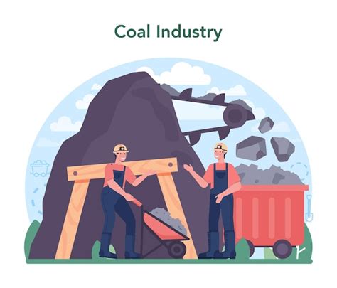 Premium Vector Coal Industry Concept Mineral And Natural Resources Extraction