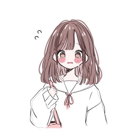 かわいいセーラー少女の泣くしぐさ｜イラスト・フリー素材なら「シンテリ」