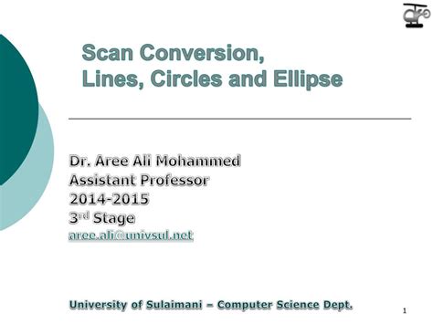 ppt scan conversion lines circles and ellipse powerpoint