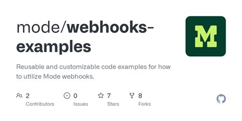 GitHub Mode Webhooks Examples Reusable And Customizable Code Examples For How To Utilize Mode