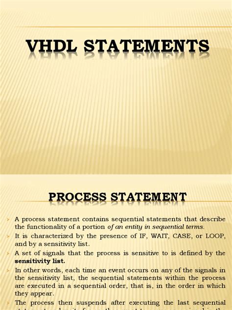 Vhdl Statements Pdf Control Flow Variable Computer Science