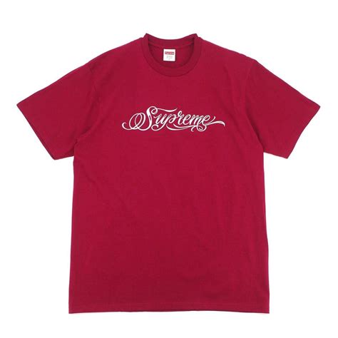 Yahooオークション Supreme Script Tee カーディナルl シュプリー