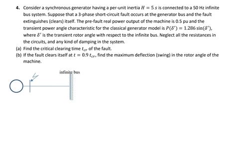 Solved Consider A Synchronous Generator Having A Per Unit Chegg