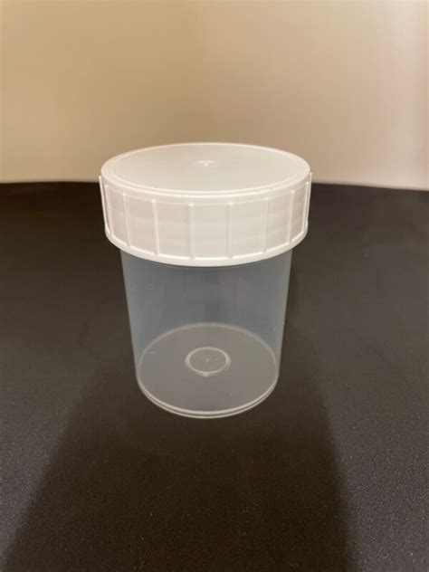 125ml Straight Container Pp Clear White Screw Cap Non Sterile Lab Manchester