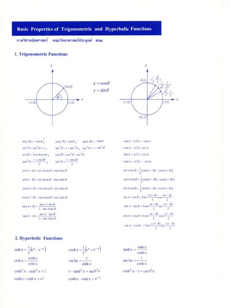 Diff Int Trigo Formulas Pdf Mathematical Analysis Mathematical