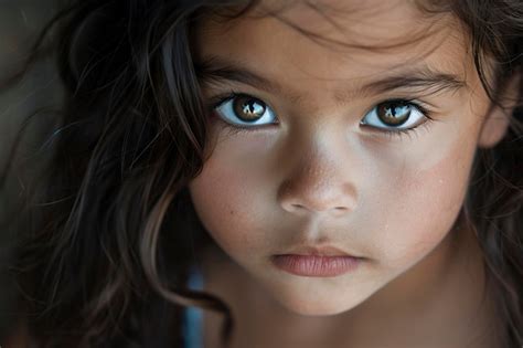 Young Girl With Blue Eyes Premium Ai Generated Image