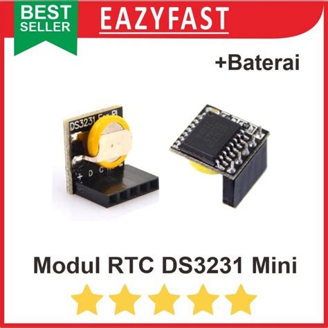 jual module ds3231 mini i2c rtc baterai modul jam arduino raspberry