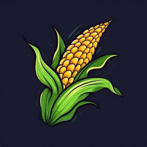 Premium Ai Image Corn Cartoon Logo