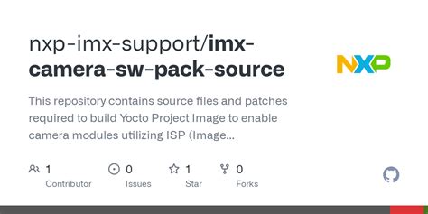 Github Nxp Imx Support Imx Camera Sw Pack Source This Repository Contains Source Files And