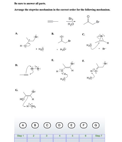 Solved Be Sure To Answer All Parts Arrange The Stepwise