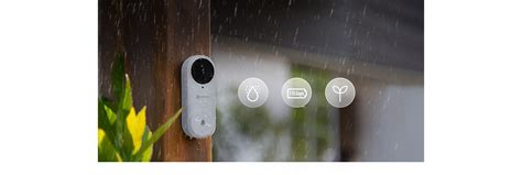 Ezviz Db2 Pro Battery Powered Video Doorbell Kit In 2k