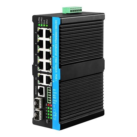90w Poe Manageable Switch 10 Port Hardened Network 2 5g Fiber Alarm Relay Dc57v Input