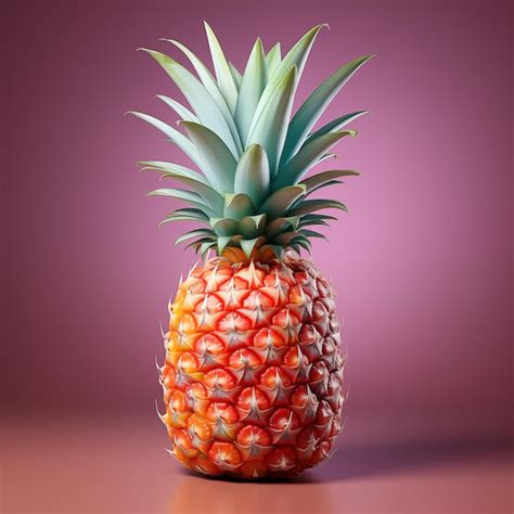 Premium Ai Image Close Up Photo Of Fresh Fruit Pineapple