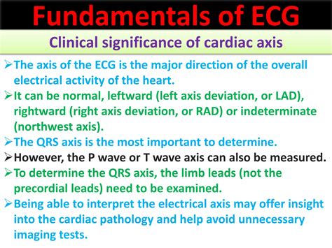 Cardiac Axis Abnormalities In Ecg Pptx
