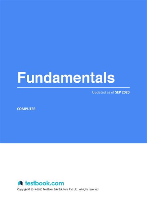 computer fundamentals testbook pdf computer data storage automation