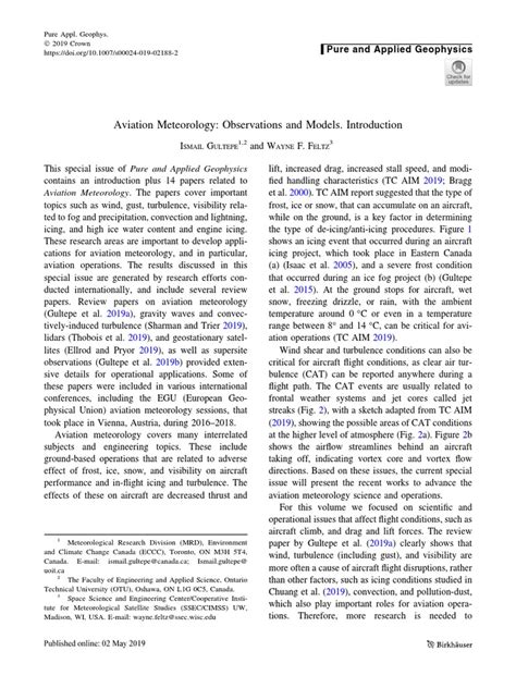 Aviation Meteorology Observations And Mo Pdf Numerical Weather Prediction Meteorology