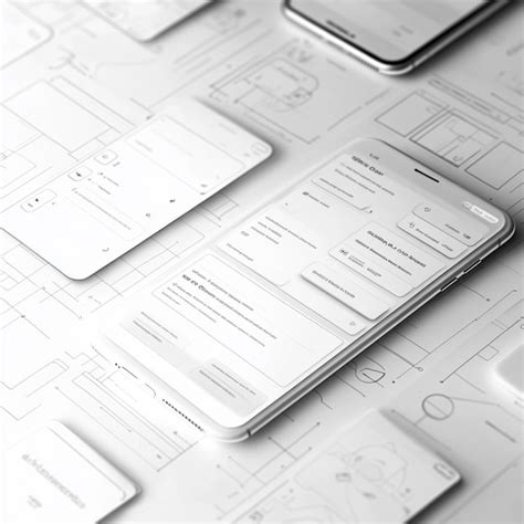 Wireframe Showcasing Navigation And Content Hierarchy For A Mobile App Premium Ai Generated Image