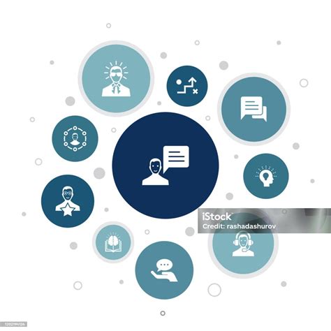 컨설팅 인포 그래픽 10 단계 거품 디자인 전문가 지식 경험 컨설턴트간단한 아이콘 10에 대한 스톡 벡터 아트 및 기타 이미지 10 개념 교육 강좌 Istock