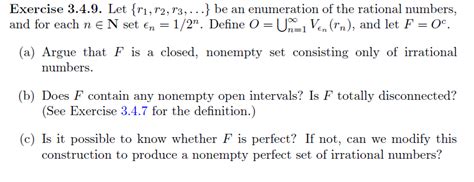 Solved A Set E Is Totally Disconnected If Given Any Two