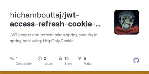 Github Hichambouttajjwt Access Refresh Cookie Spring Security Jwt Access And Refresh Token