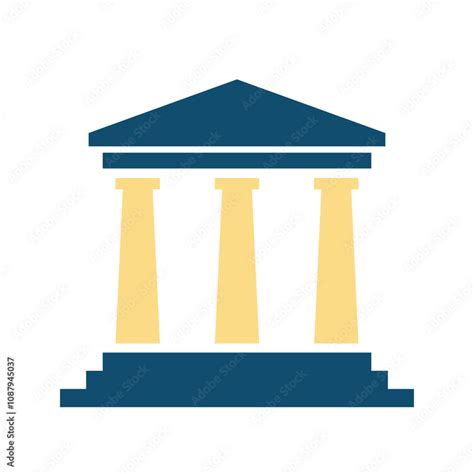 Three Pillars Diagram Clipart Image Isolated On White Background