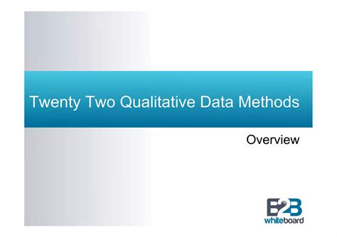 Twenty Two Qualitative Data Methods Pdf