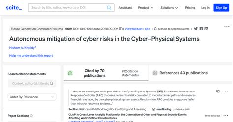 Autonomous Mitigation Of Cyber Risks In The Cyberphysical Systems