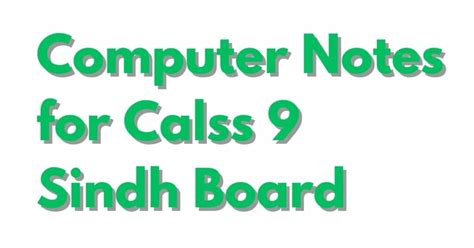 7th Class Notes Sindh Board PDF Test Preparation