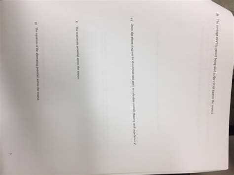 Solved 4 An LRC Circuit Is Shown With An Alternating Source Chegg Com