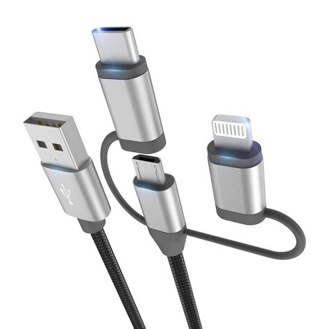 Micflip Apple Mfi Certified 3 In 1 Charging Cord Adapter With