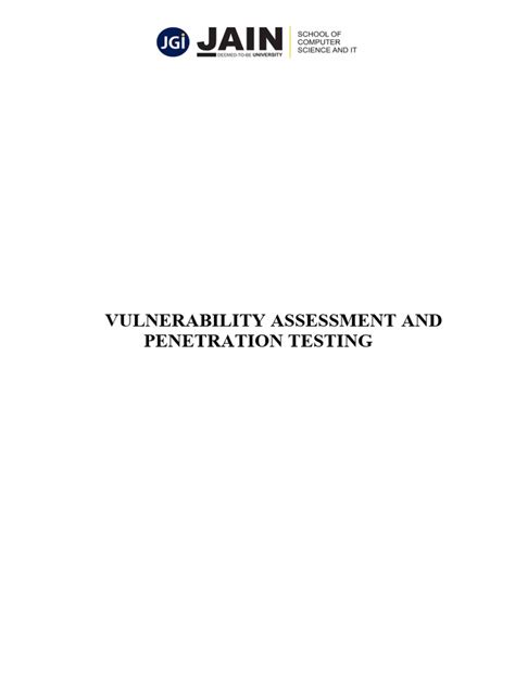 Vapt Syllabus Pdf Penetration Test Vulnerability Computing