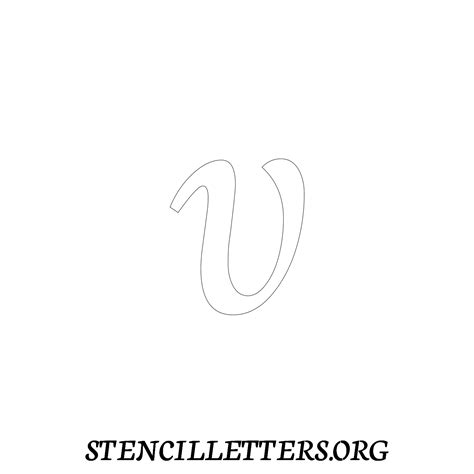 5 Inch Free Printable Individual 146 Cursive Lowercase Letter Stencils