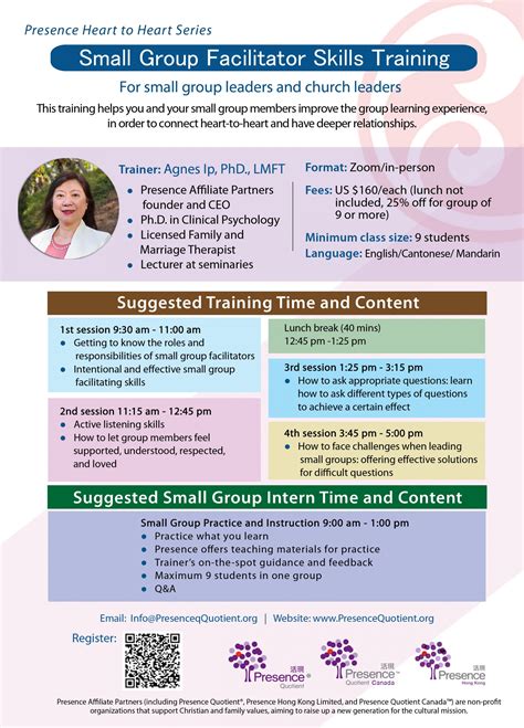 Small Group Facilitator Skills Training Presence Quotient®