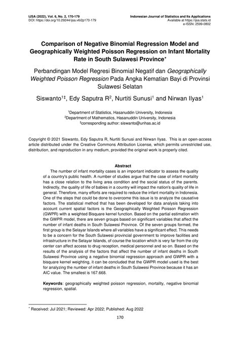 Pdf Comparison Of Negative Binomial Regression Model And
