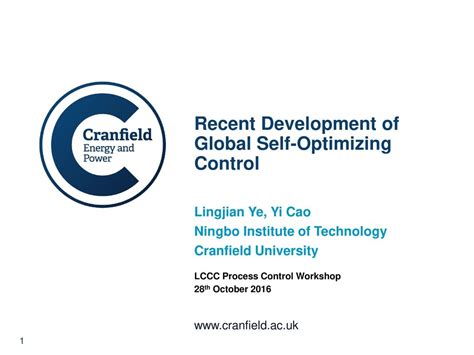 Recent Development Of Global Self Optimizing Control Ppt Download