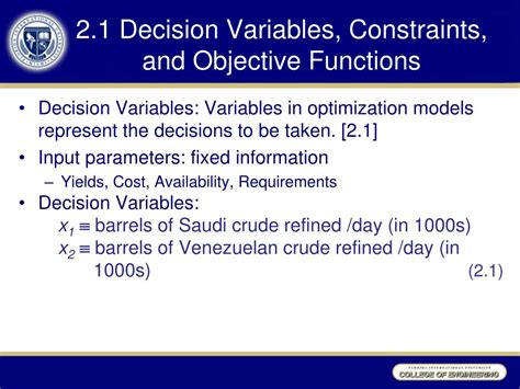 ppt chapter 2 deterministic optimization models in operations