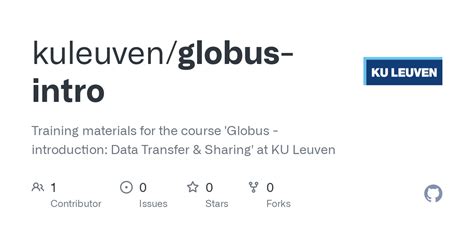 GitHub Kuleuven Globus Intro Training Materials For The Course Globus Introduction Data