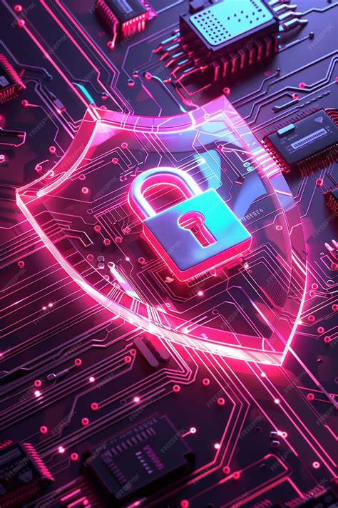 디지털 예술의 사이버 보안 개념 무료 사진