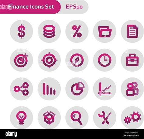 Finance Icons Set Stock Vector Image And Art Alamy