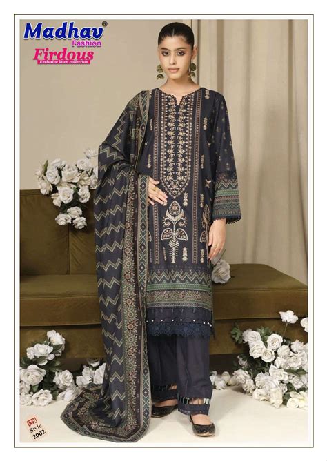 Madhav Firdous Vol 2 Pure Lawn Cotton Dress Material Summer Collection