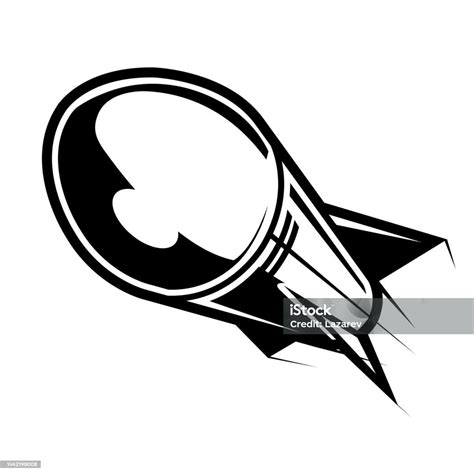 비행 미사일 정면도 비행 중인 로켓 공기 핵폭탄 원자 로켓 공격 벡터 0명에 대한 스톡 벡터 아트 및 기타 이미지 0명 대량 살상 무기 무기 Istock