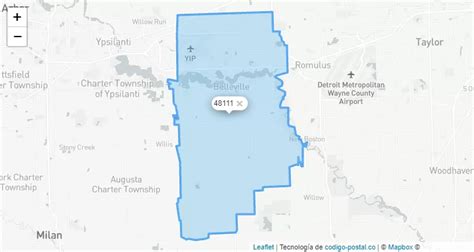 Van Buren Twp Michigan Zip Code United States