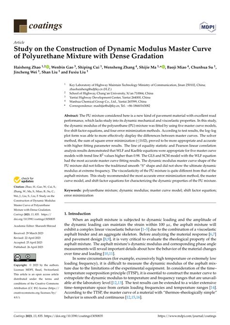 Pdf Study On The Construction Of Dynamic Modulus Master Curve Of