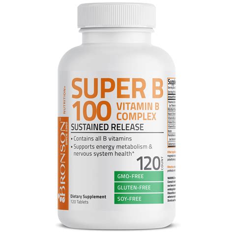 Super Vitamin B 100 Complex Sustained Release Vitamins And Supplements