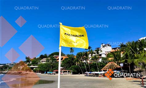 Alertan A Turistas Por Condiciones Del Mar En Playas De Zihuatanejo