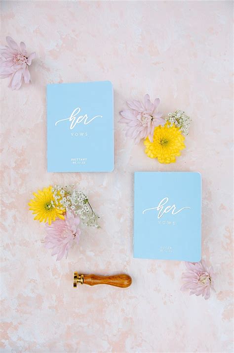 Same Sex Vow Books Lgbtq Wedding Vow Book Set His And Her Vow Books