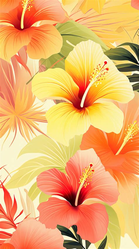 화려한 꽃무늬에 열대 분위기를 연출하는 다채로운 히비스커스 꽃 유토이미지 상세페이지 베이직샵 사진 22924599