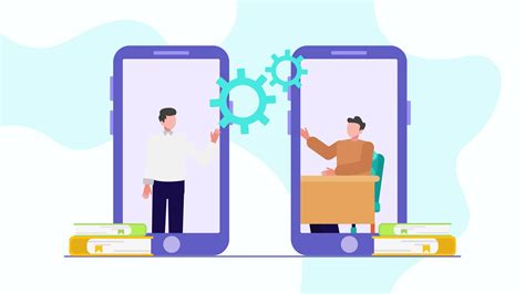 Animated Skill And Training Concept Full Length Animation Illustration