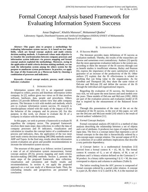PDF Formal Concept Analysis Based Framework For Evaluating DOKUMEN TIPS